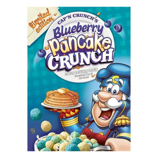 Limited Edition Cap'n Crunch Blueberry Pancake Crunch 288g 4-Pack ...