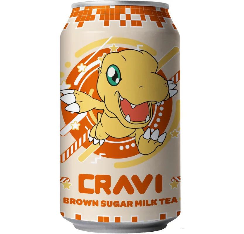Cravi Digimon Brown Sugar Milk Tea (315ml) Taiwan (12pk) – POPS DISTRO ...