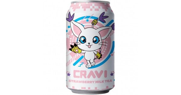 Cravi Digimon Strawberry Milk Tea (315ml) Taiwan (12pk) – POPS DISTRO ...