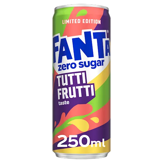 Fanta Frutti Tutti Zero Sugar (250ml, UK) 6-Pack | Sugar-Free ...