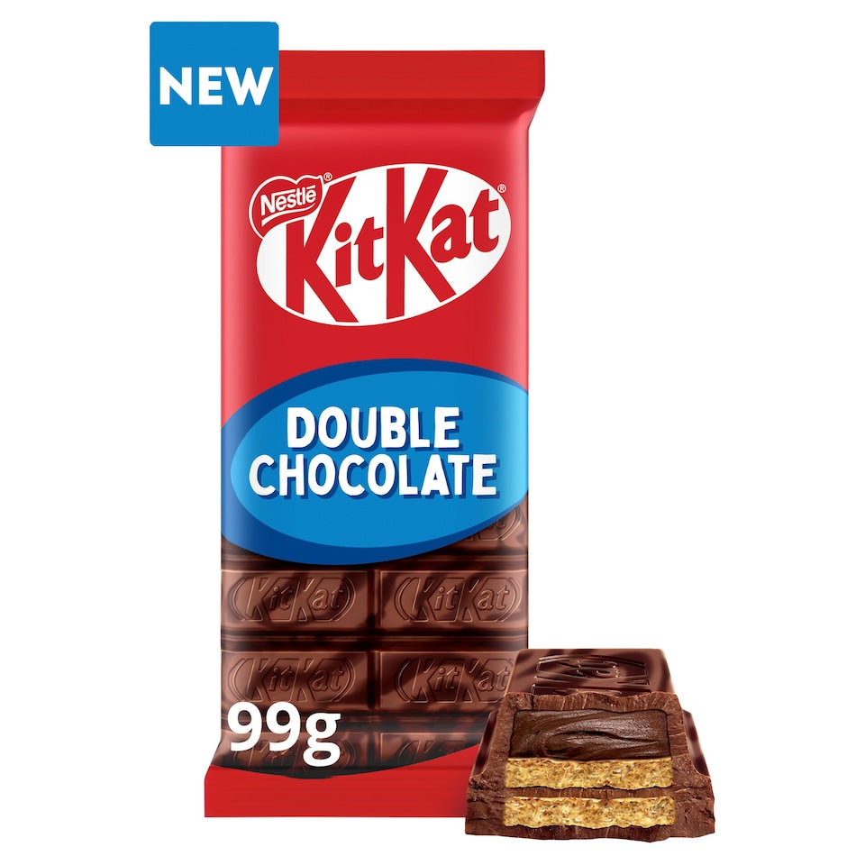 Kit Kat Double Chocolate (99g, UK) 15-Pack | Rich and Indulgent ...