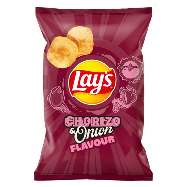Lay's Chorizo & Onion (130g, 4-Pack) | Bold & Savory Snack Experience 🌶 ...